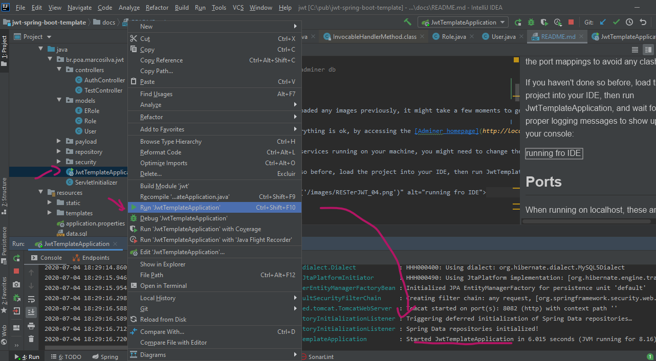 Spring Boot JWT demo | jwt-spring-boot-template